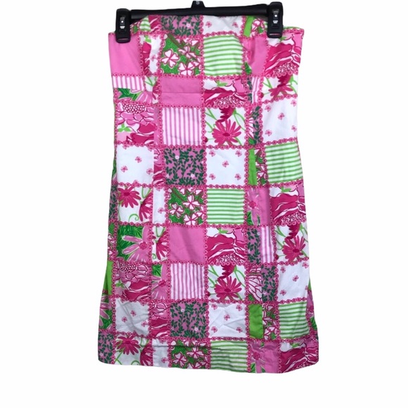 Lilly Pulitzer | Dresses | Lilly Pulitzer Franco Patchwork Quilt Bow ...